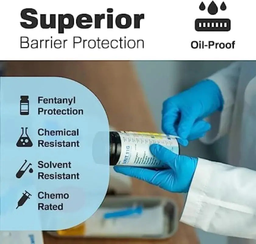 Blue Disposable Gloves 4 mil Raxwell Chemo Nitrile